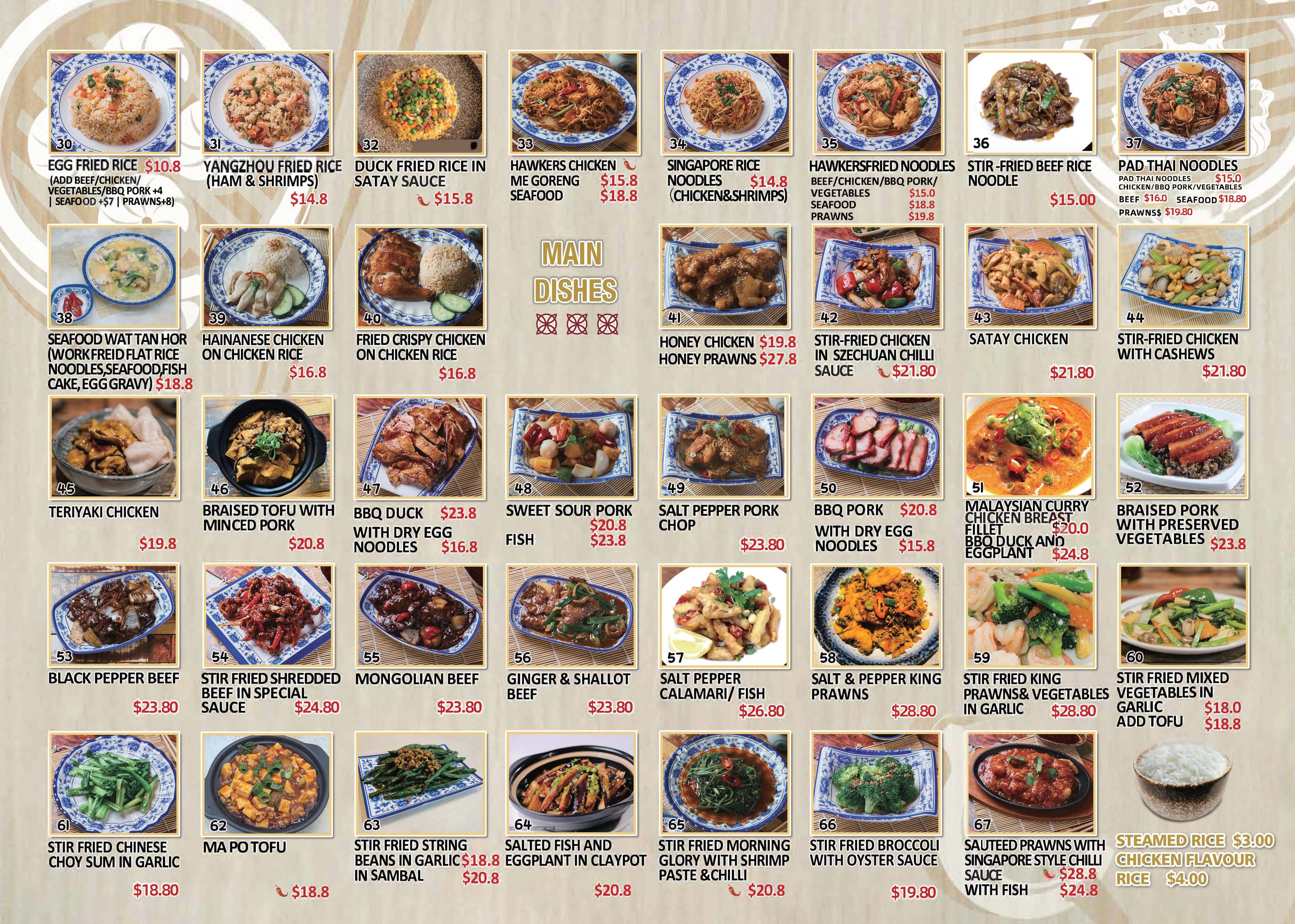 Menu | Hawkers Wok Mosman Production Site